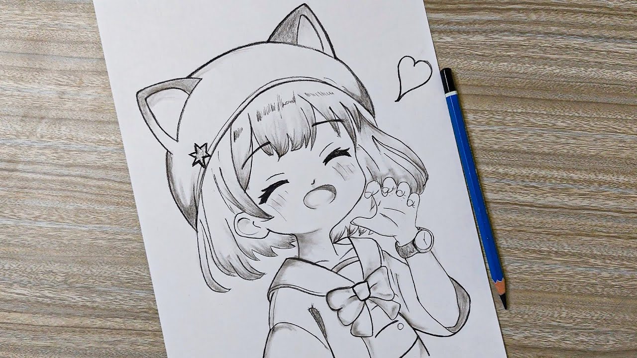 How to Draw a Cute Anime Girl Step by Step || Easy Drawing for ...