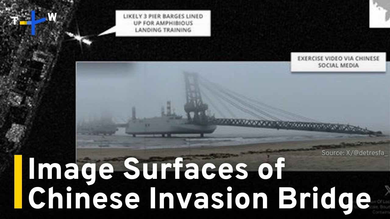 First Image Surfaces of China's Large Taiwan Invasion Bridge｜TaiwanPlus ...