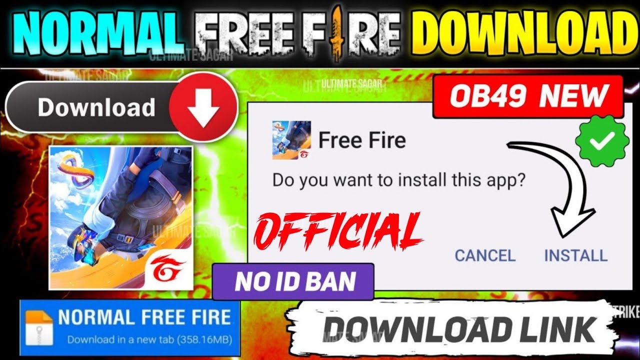 Normal free fire ob49 update/download||free fire ob49 obb file setup ...