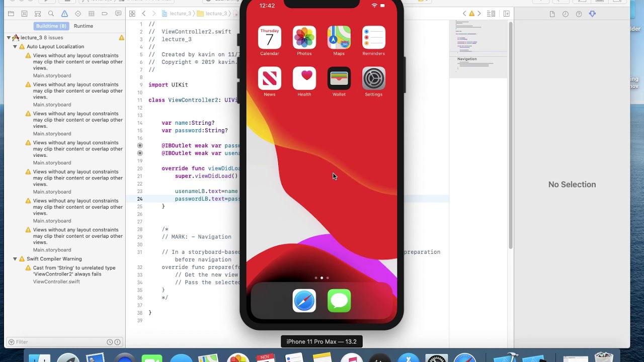 How To Transfer Data From First View Controller To Another View Controller In Xcode Lecturet 3 9814