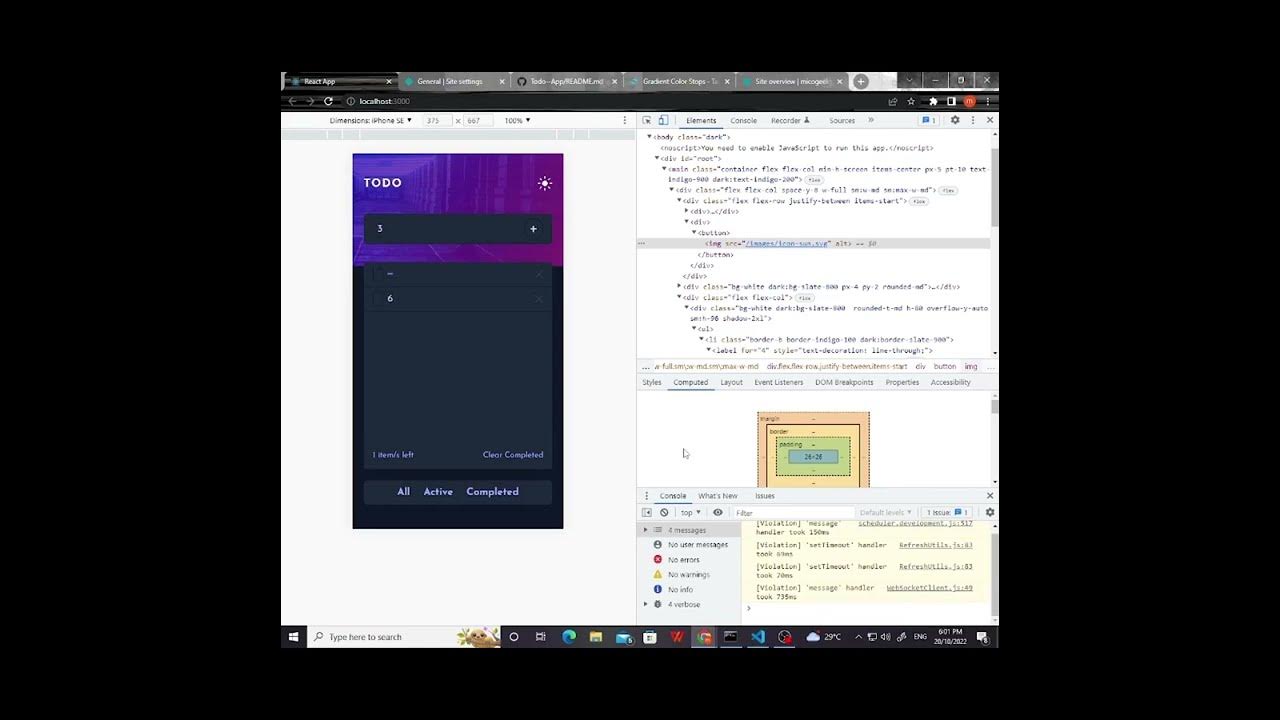 Todo App With Reactjstailwindcss Youtube