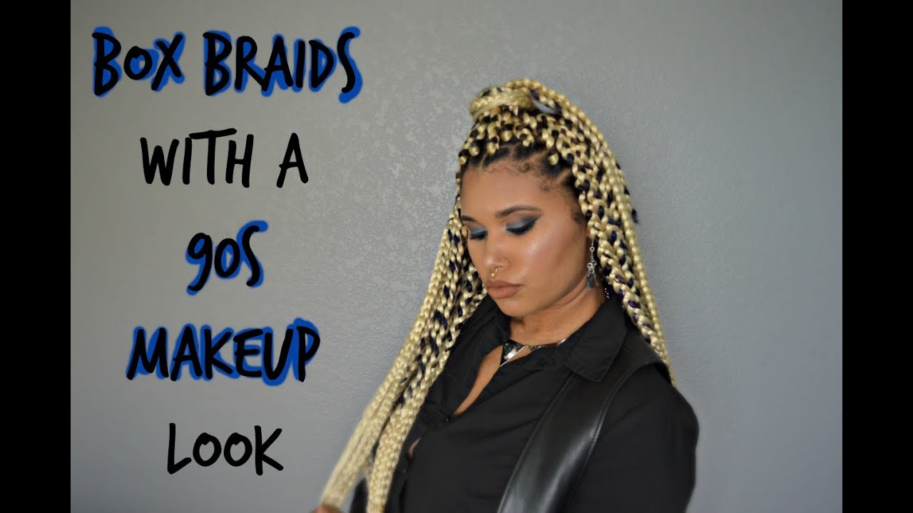 Box Braids/90s Makeup Tutorial + A New Piercing!!! - YouTube