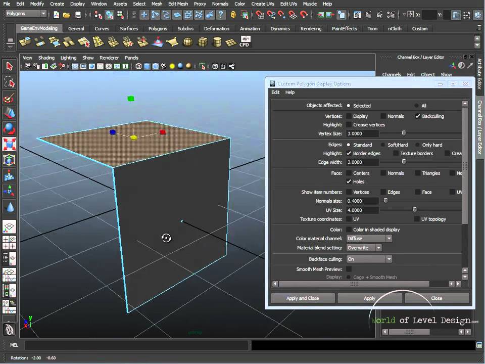 Maya Beginner Basics 710 Custom Polygon Display Tutorial 07 Youtube