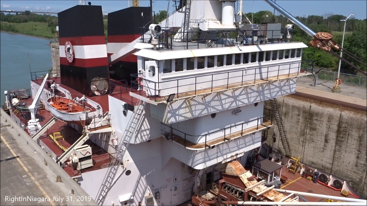 Ships TRUDY & ALGOMA COMPASS meet below Lock 3, Welland Canal (2019 ...
