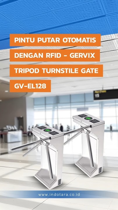 Pintu Putar Otomatis Dengan Rfid - Gervix Tripod Turnstile Gate Gv 