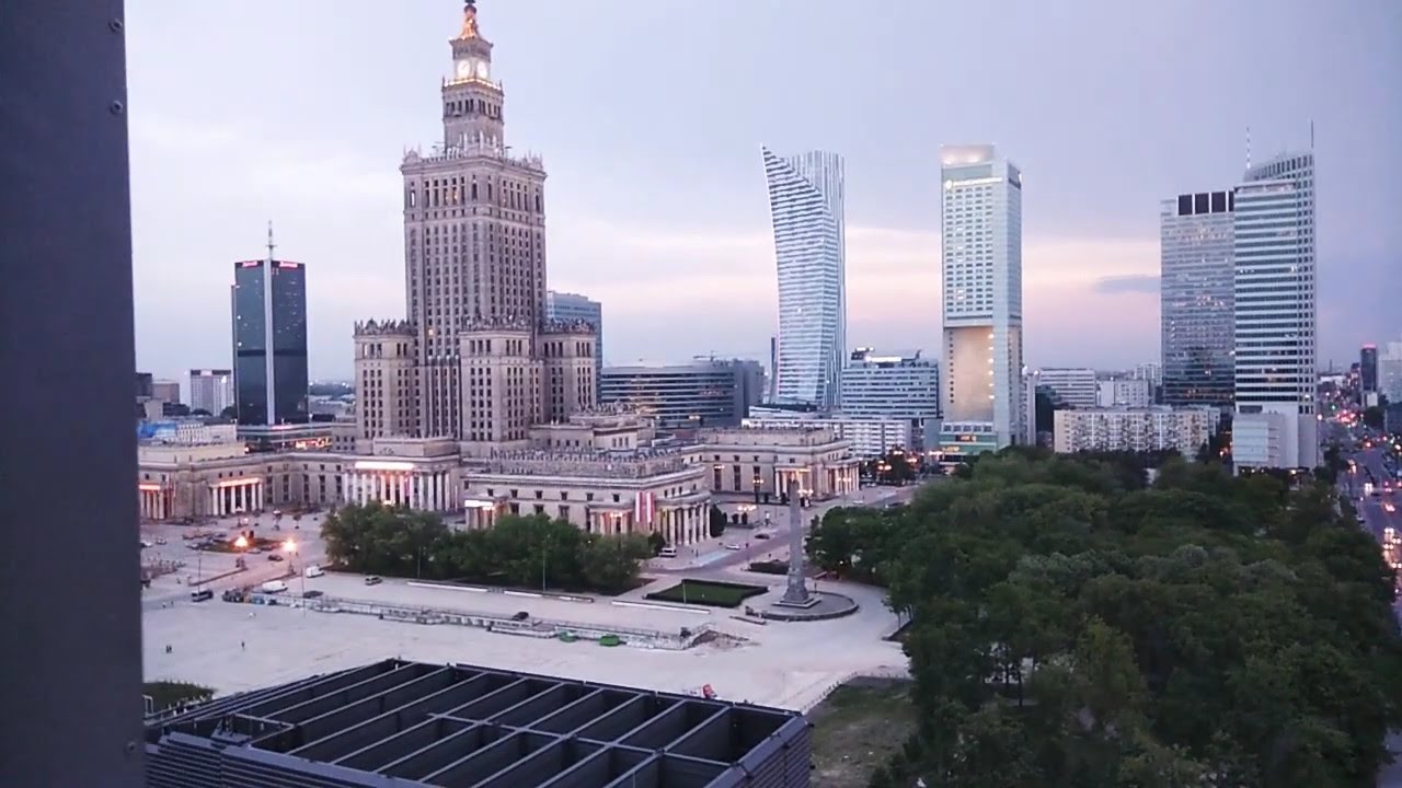 Centrum view of Warsaw city - YouTube