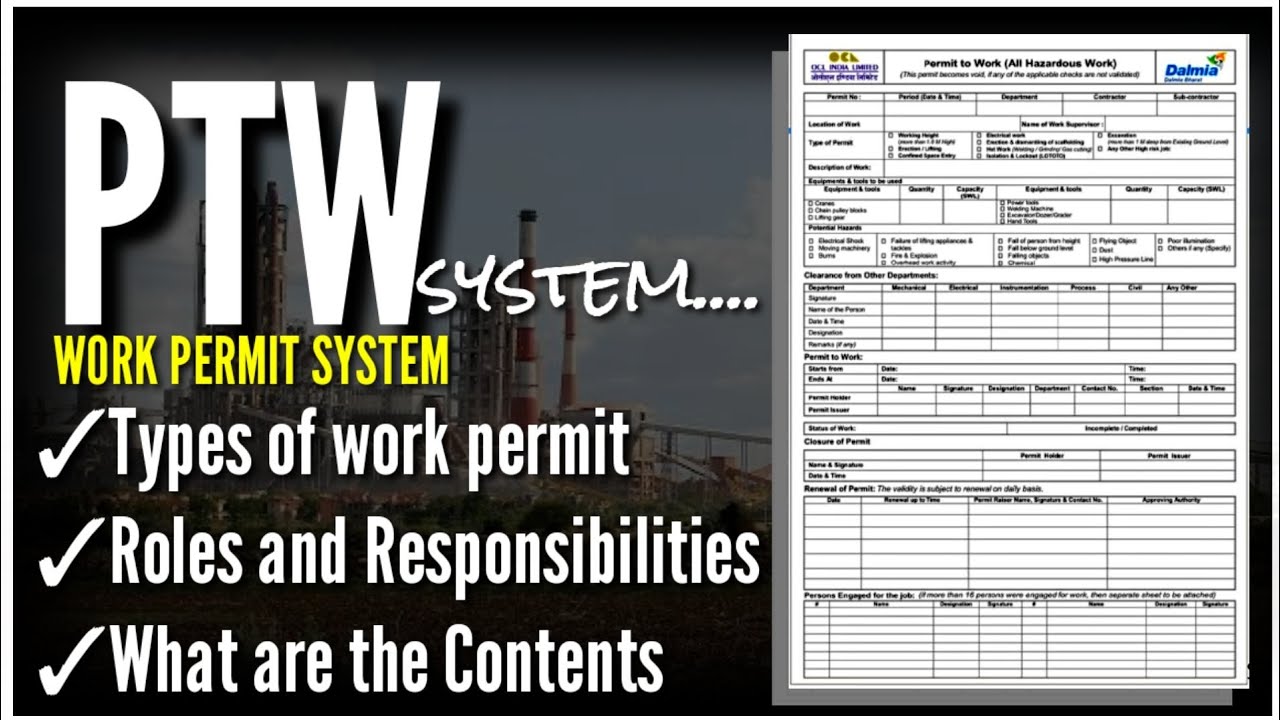 WORK PERMIT SYSTEM PTW TYPES OF WORK PERMIT Contents Of Workpermit work-permit-system-ptw-types-of-work-permit-contents-of-workpermit