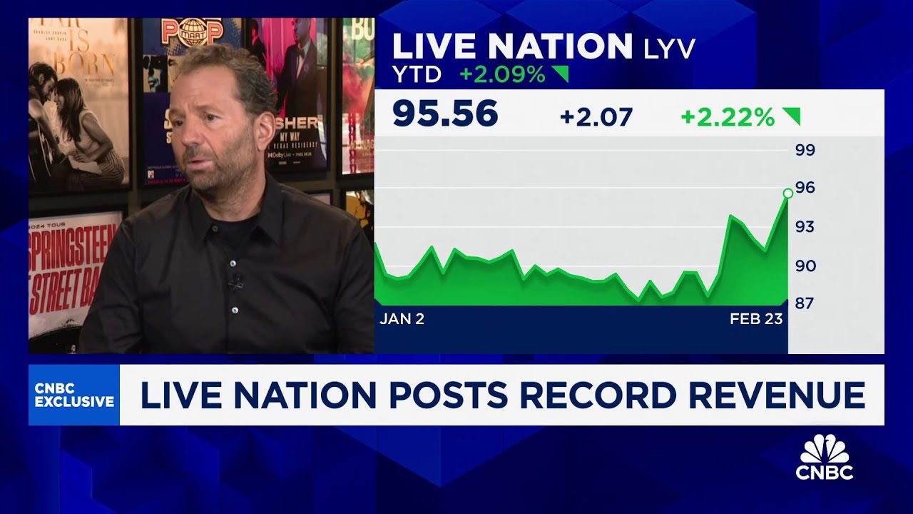 Live Nation CEO talks posting record revenue in Q4 - YouTube