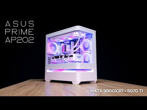 ASUS Prime AP202 White mATX – TUF RTX 5070 Ti & Ryzen 7 9800X3D Candy Cotton RGB Build