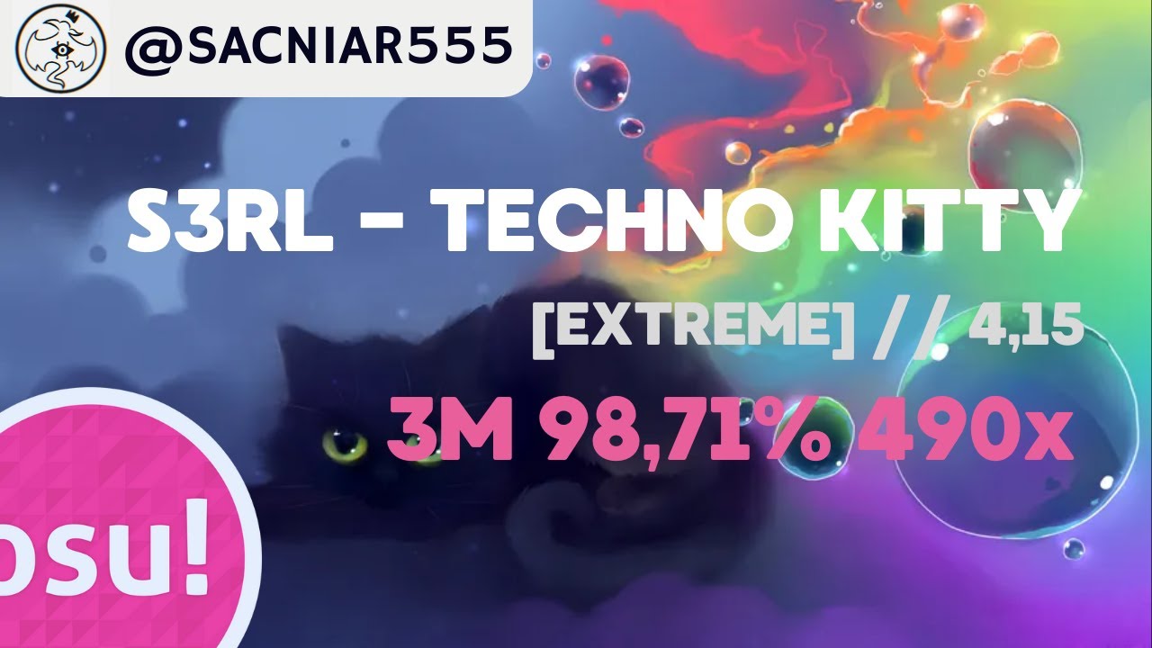Techno Kitty 4,35 3M 490x | Yupi555 Osu! - YouTube