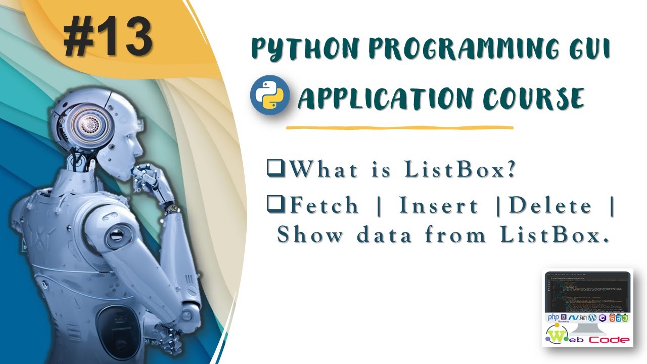 ListBox In Python Tkinter Fetch Insert Delete In ListBox Part13 ListBox In Python Tkinter Fetch Insert Delete In ListBox Part13