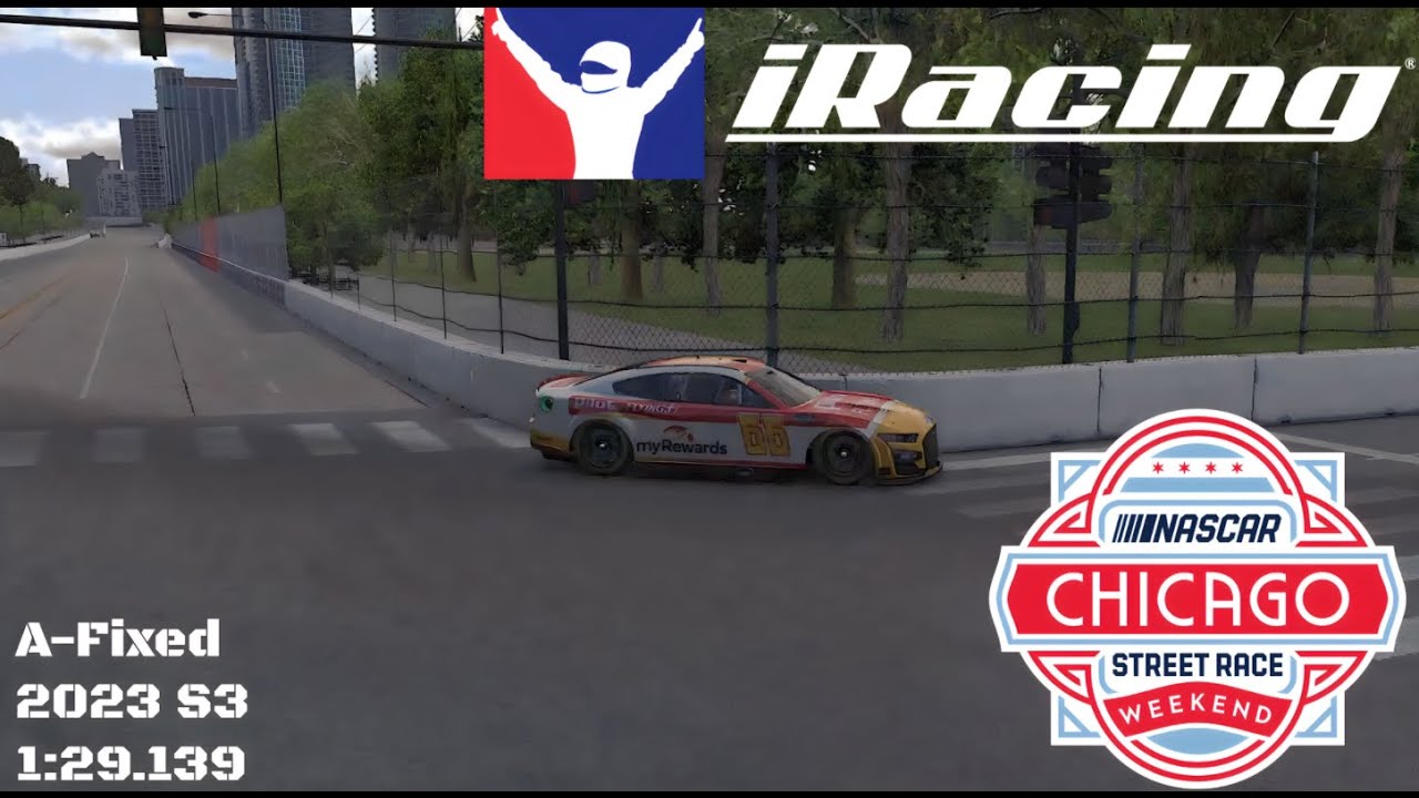 iRacing NASCAR Cup Series Next Gen Fixed Chicago Street Course 1:29.139 ...