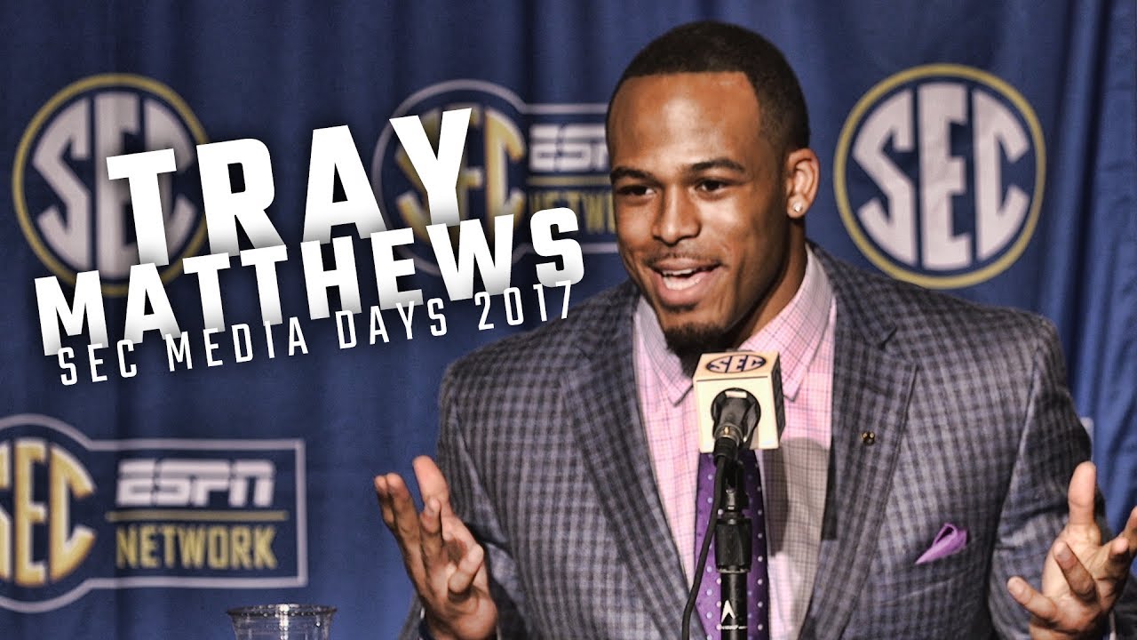 Auburn DB Tray Matthews speaks at SEC Media Days 2017 - YouTube
