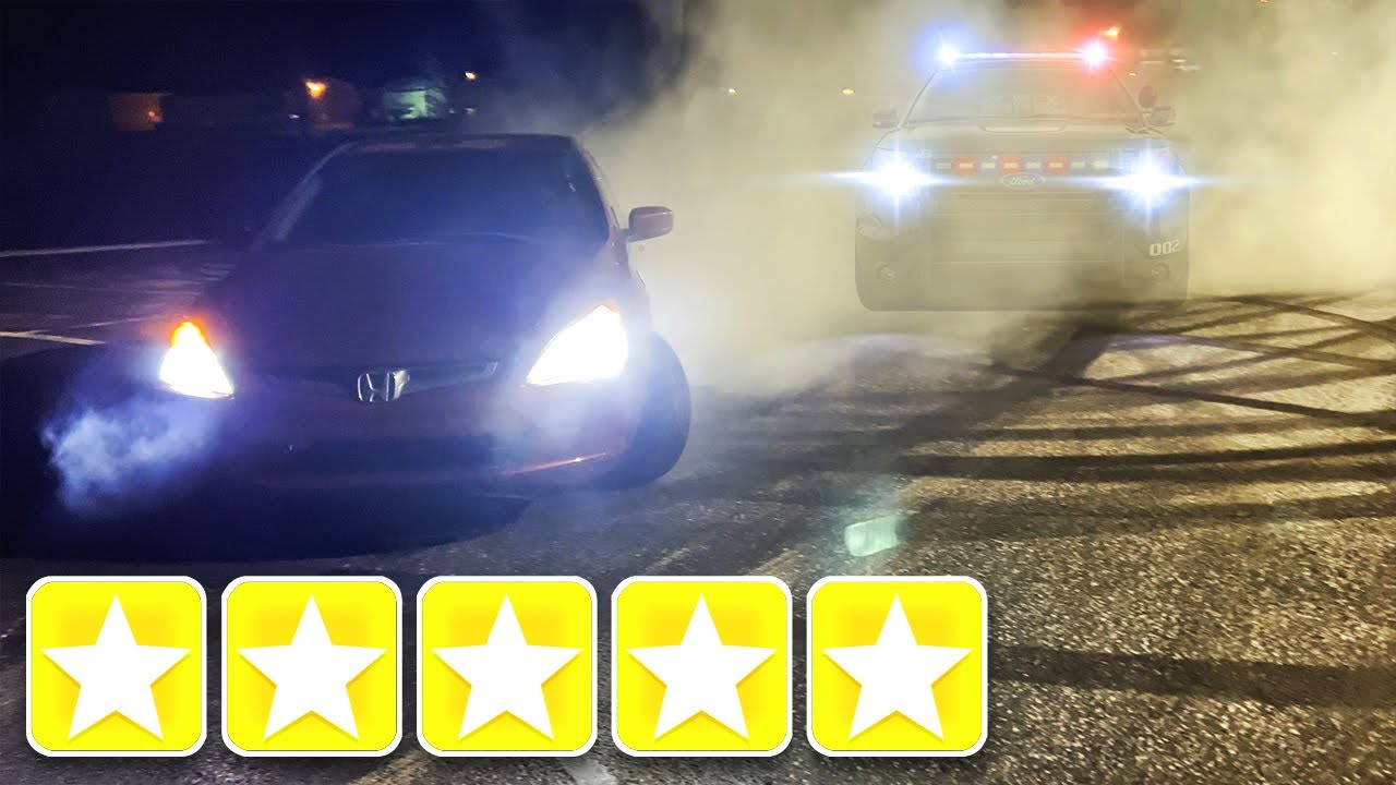 Cops caught us street drifting - YouTube