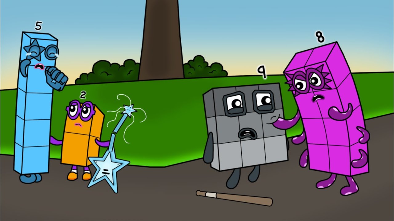 Hey Numberblocks 9, why did you break NB 5's guitar - Numberblocks ...