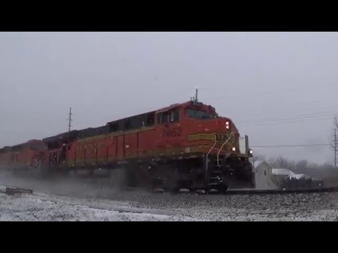 BNSF 7652 West Mazon, IL 2/14/16 - YouTube
