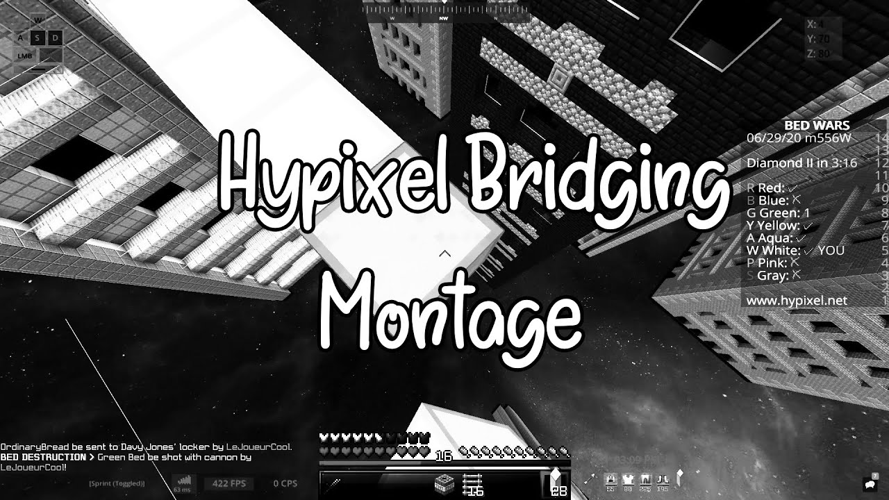 Hypixel BedWars Bridging Montage - YouTube