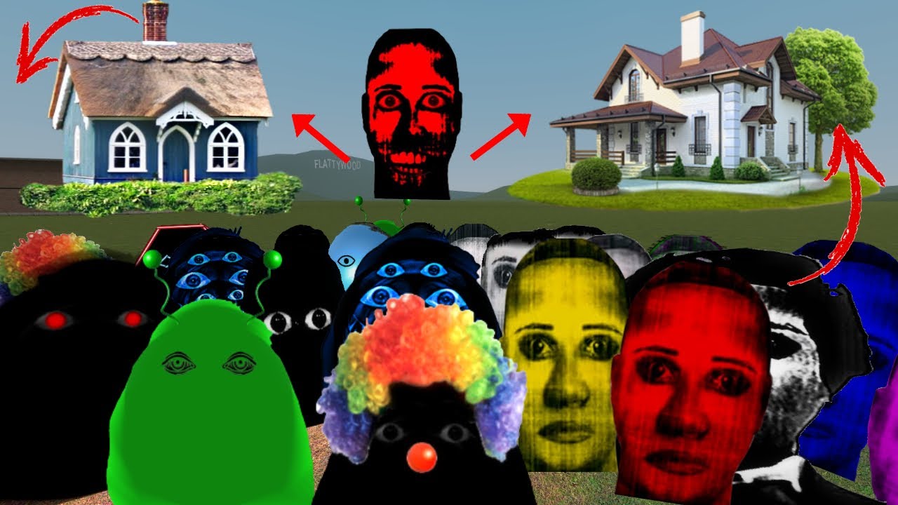 COLORFUL SELENE FAMILY AND ANGRY MUNCI VS HOUSE!! GARRY'S MOD! PART 5 ...