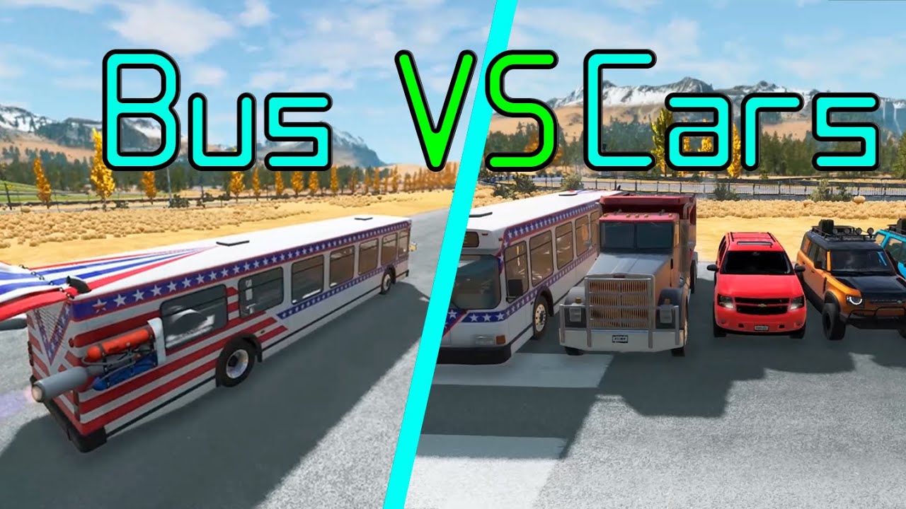 Cars vs Bus | BeamNG Drive - YouTube