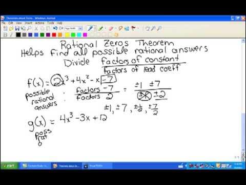 Theorems about Zeros of Polynomial Functions - YouTube