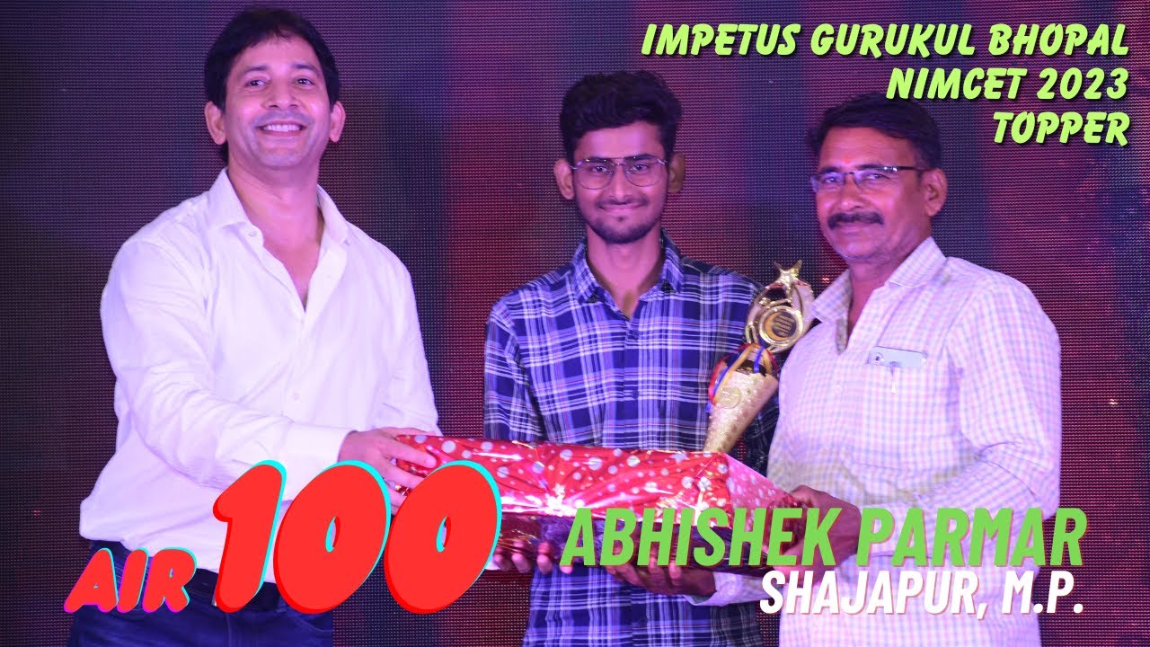 NIMCET 2023 Topper Abhishek Parmar AIR - 100th | Meet NIMCET 2023 ...