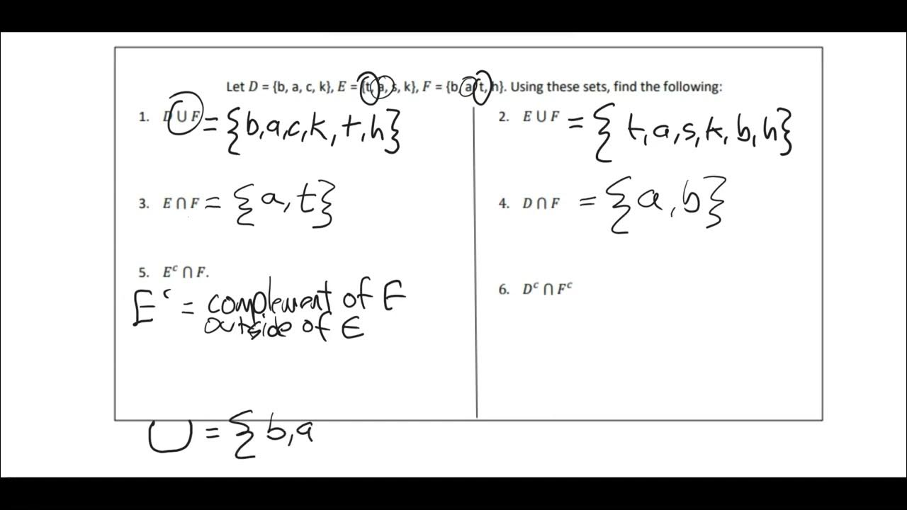 103x Set and Logic LHS 1-6 - YouTube