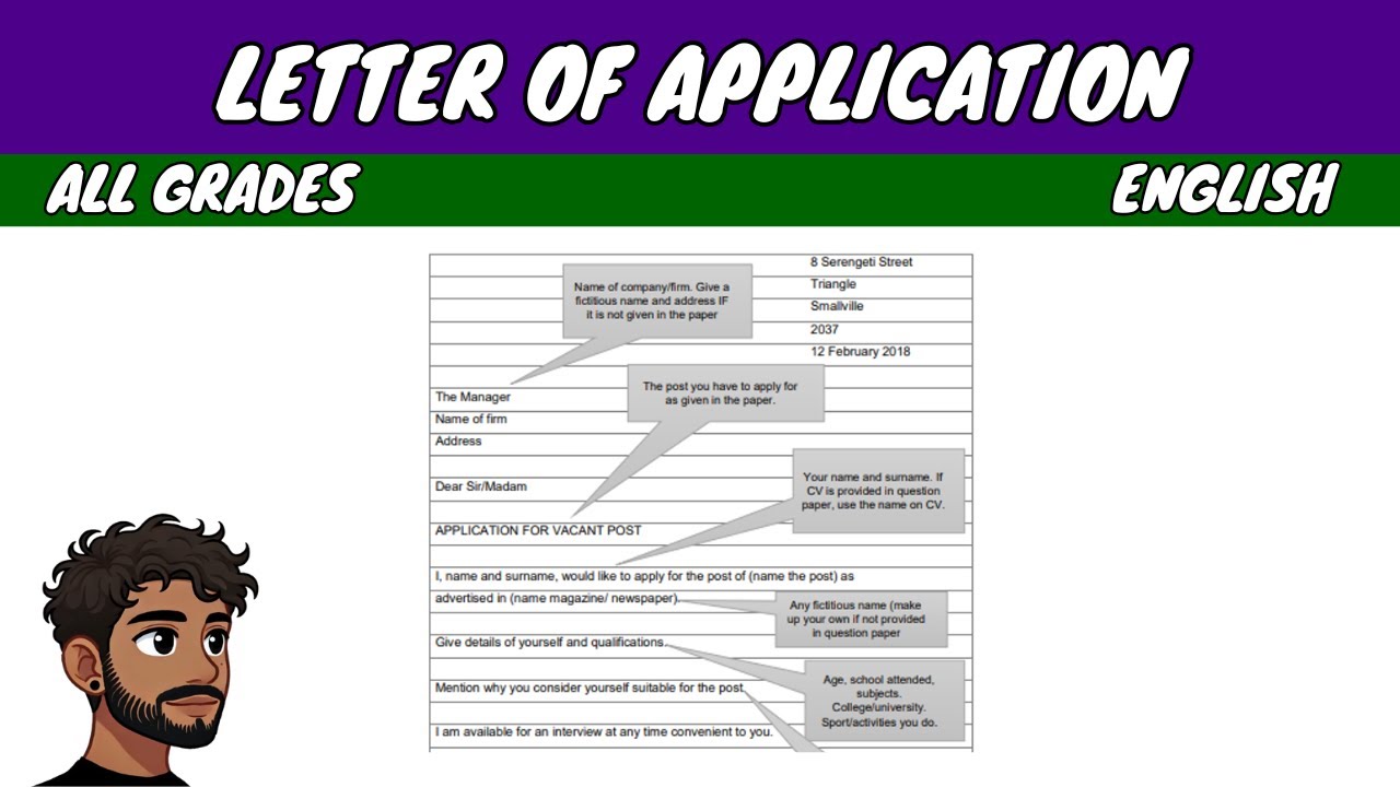 How to Write a Letter of Application | English P3 Formats - YouTube