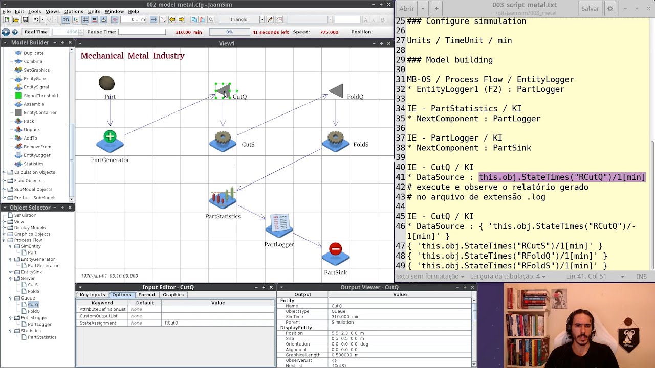 JaamSim Tutorial - EntityLogger - Report 2 / 2 - metal - professor ...