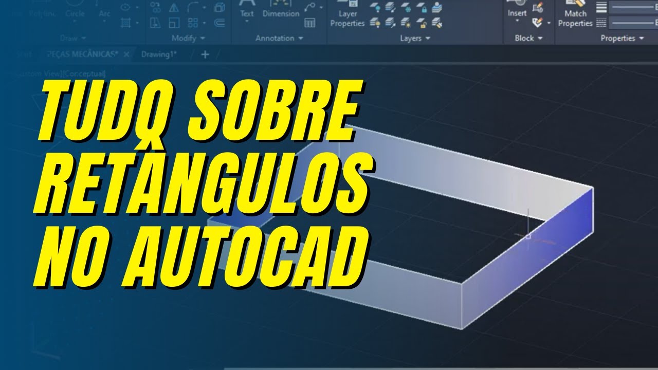 O QUE TEM POR TRÁS DO COMANDO RETÂNGULO [RECTANGLE] AUTOCAD - Curso ...