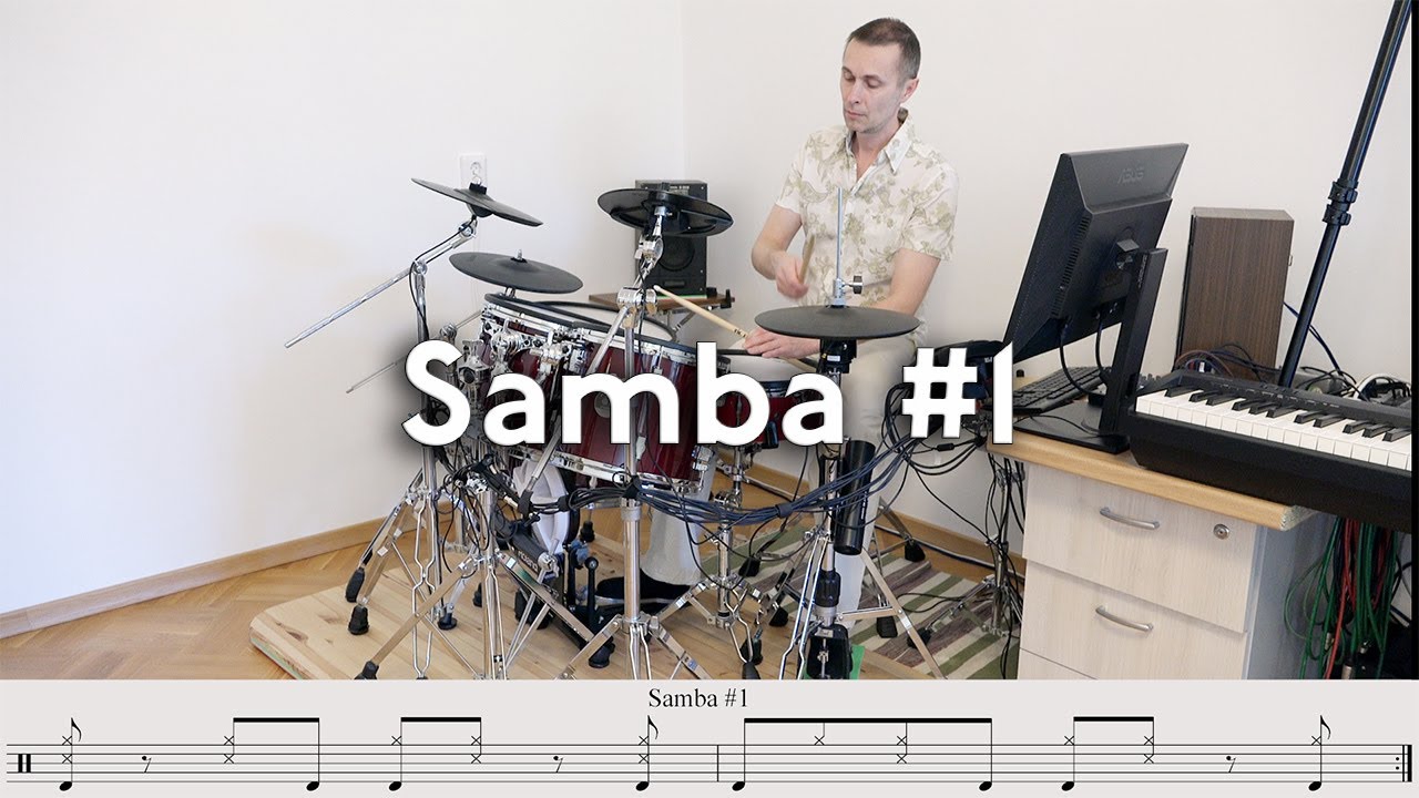 Samba #1 Groove on Drumset for Fast Tempo - YouTube