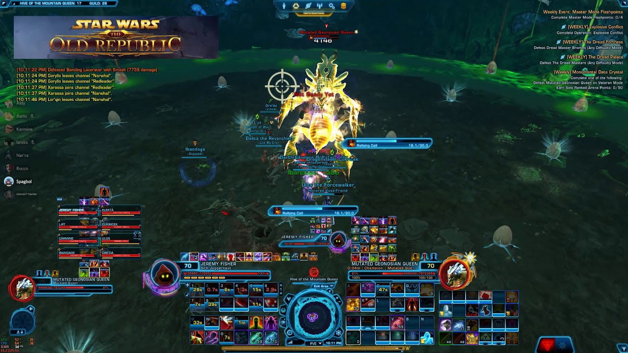 SWTOR: Mutated Geonosian Queen 8P HM (Juggernaut Tank PoV) - YouTube