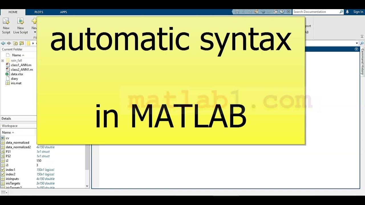 Master MATLAB Faster with Automatic Syntax Help - Tips and Tricks - YouTube