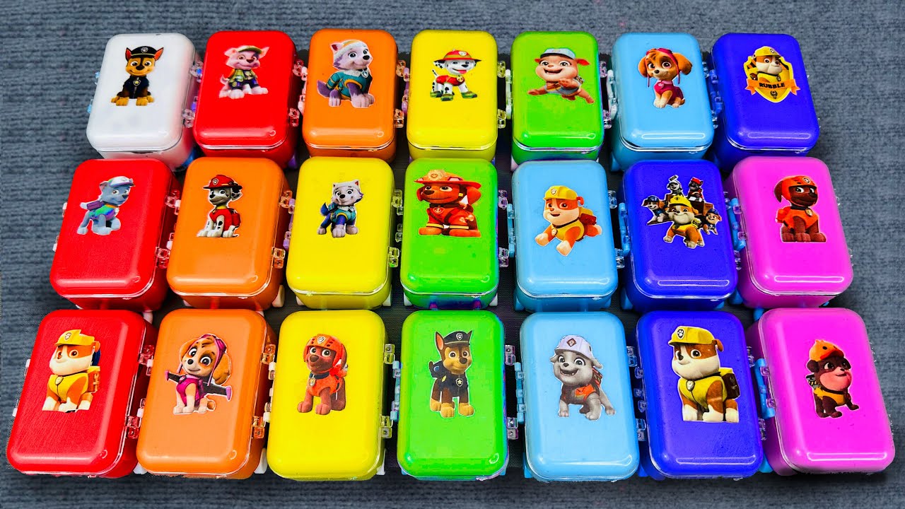 Paw Patrol Slime 🐾 Marshall and Chase Search Hidden Slime Treasures ...