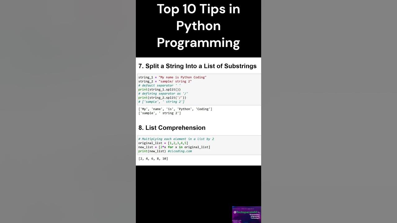 Top 10 Tips In Python Programming Part 1shorts Technology Pythonprogramming 
