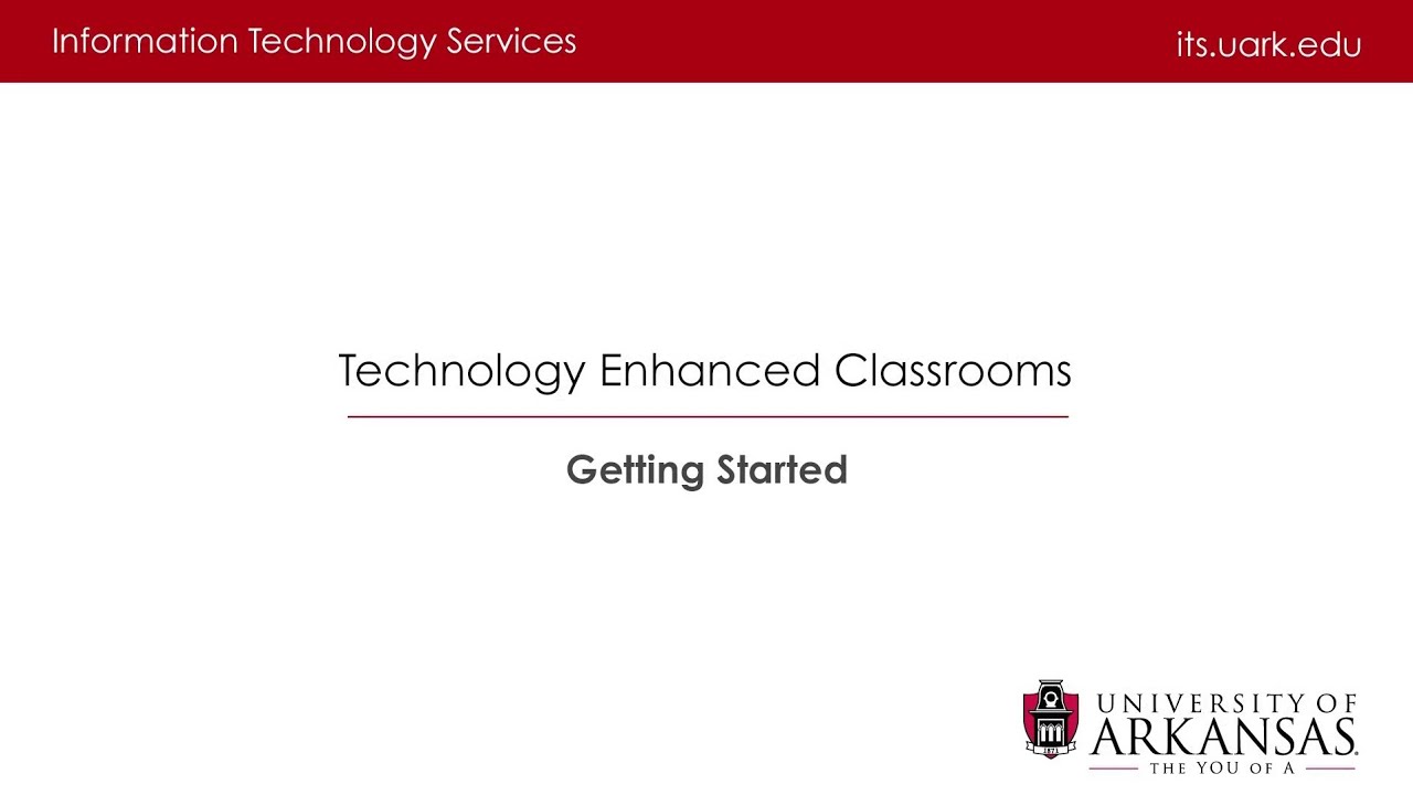 Technology Enhanced Classrooms: Getting Started - YouTube