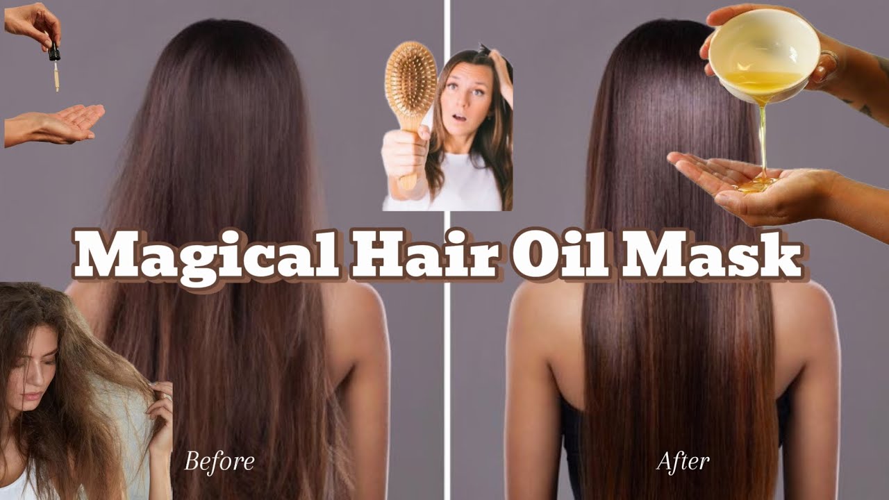 Magical Hair Oil Mask for dandruff, hair fall ,split ends, damaged and ...