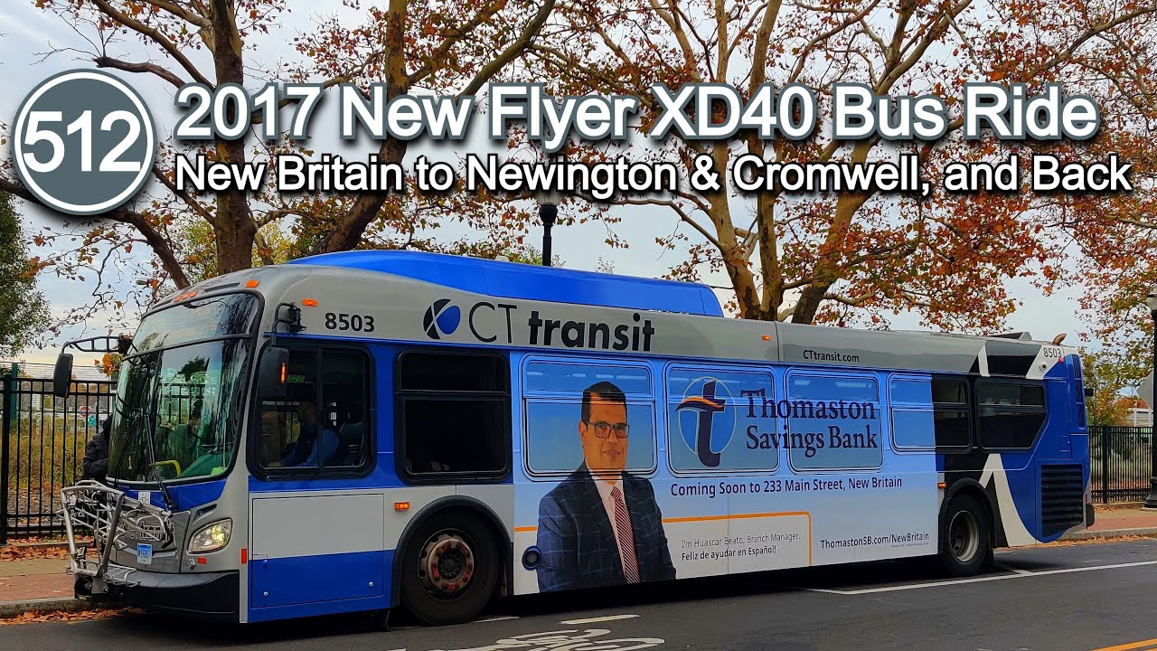 CT Transit 512 Bus Ride: New Flyer XD40 8503 from New Britain to ...