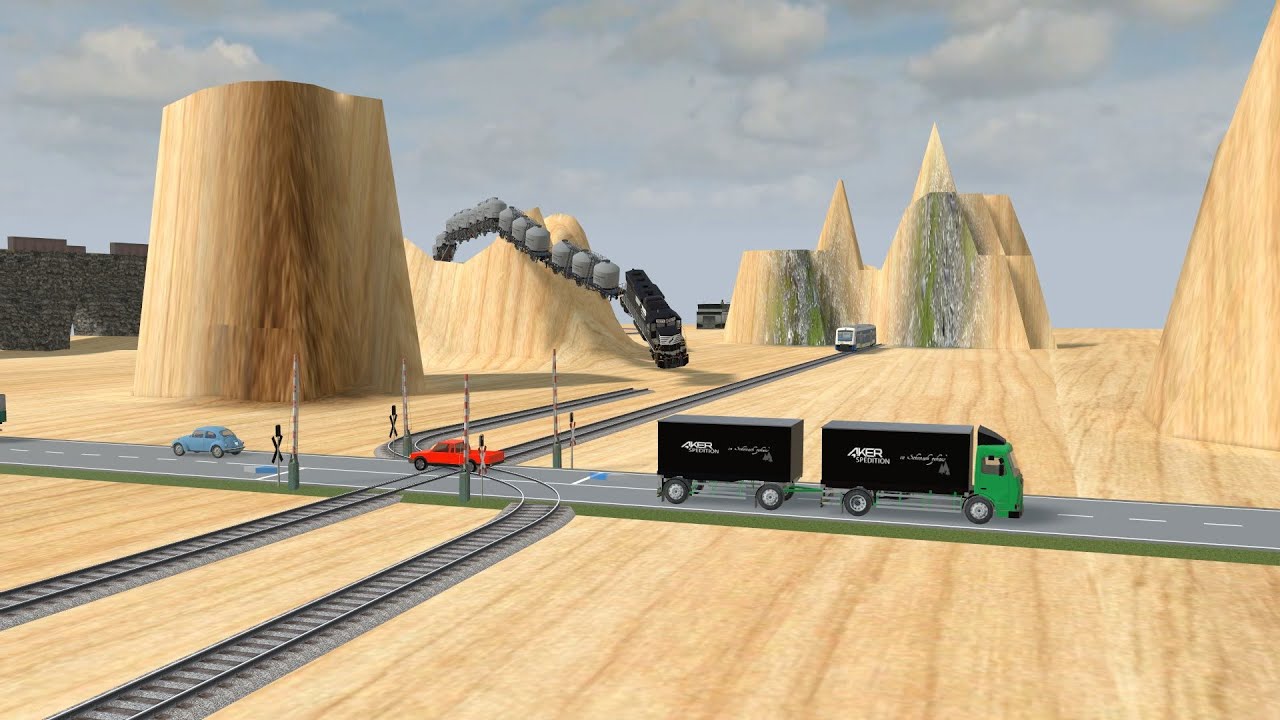 TRAIN vs TRUCK vs CAR carrying HUMANITARIAN AID goods - YouTube