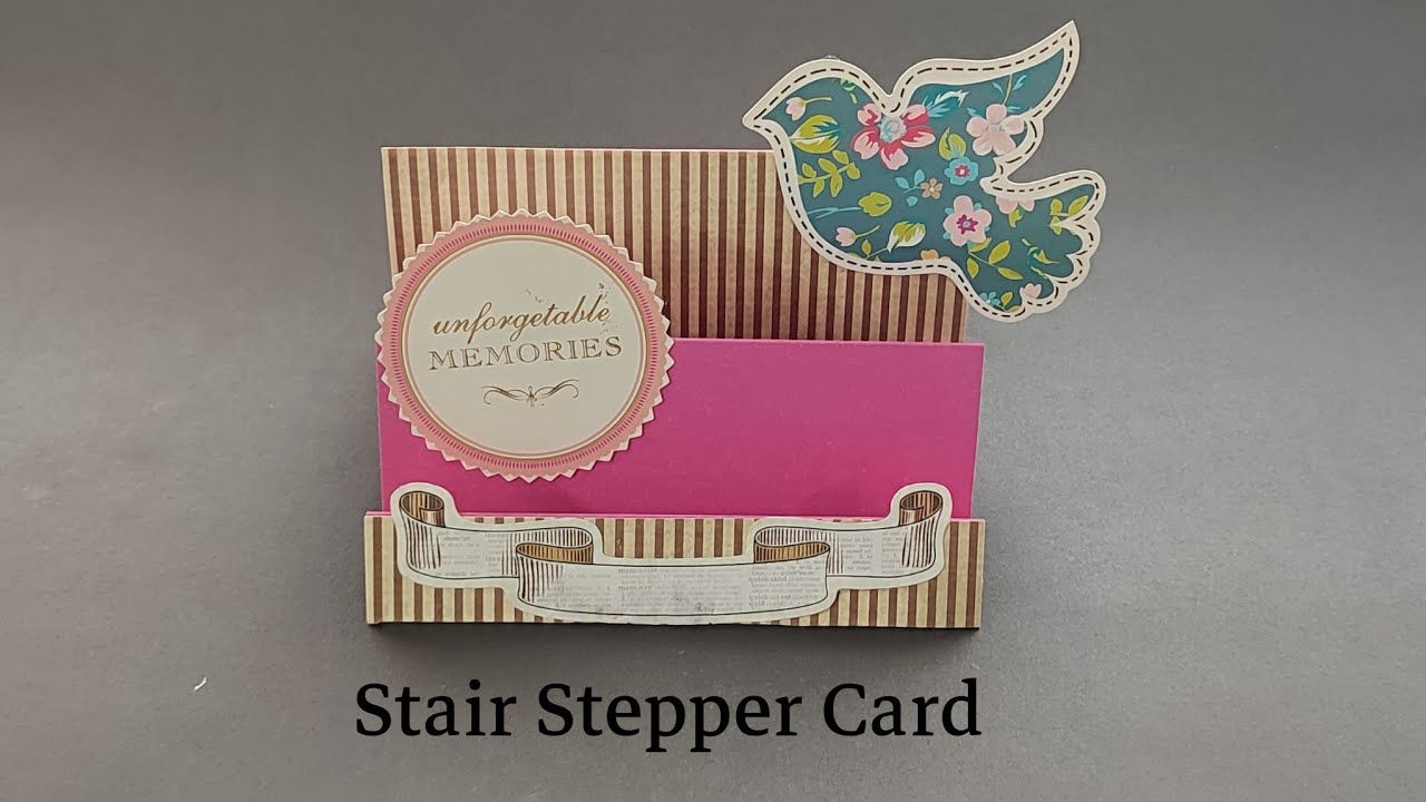DIY - How to make a Stair stepper card #howto #cardmaking - YouTube