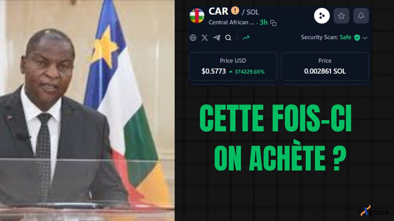 Memecoin de la Centrafrique $CAR Lancé, On achète maintenant ? - YouTube