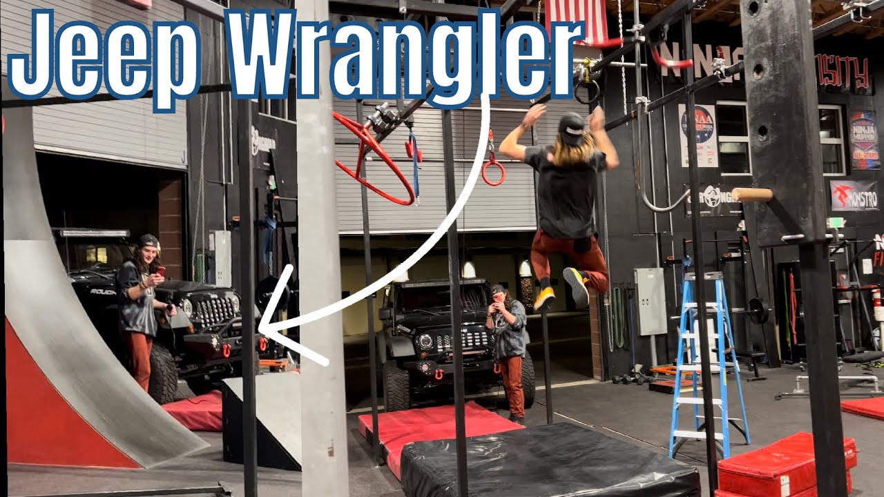 We Drove A Jeep Into A Ninja Gym - YouTube