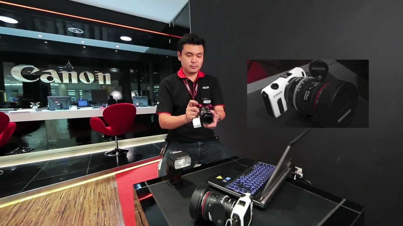 Canon EOS M + Flash 90 EX - YouTube