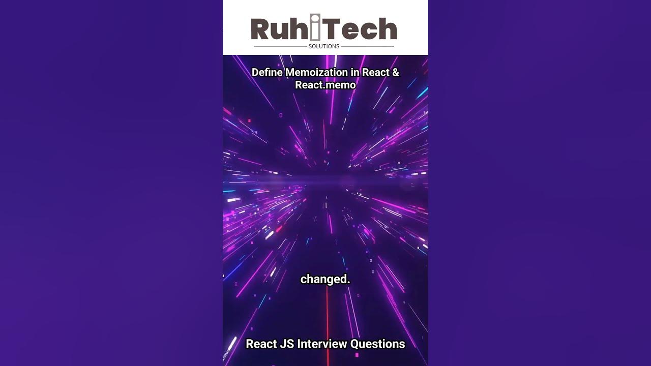 React JS memoization in react & react memo #reactjsinterviewquestions #reactjstutorial #reactjs ...