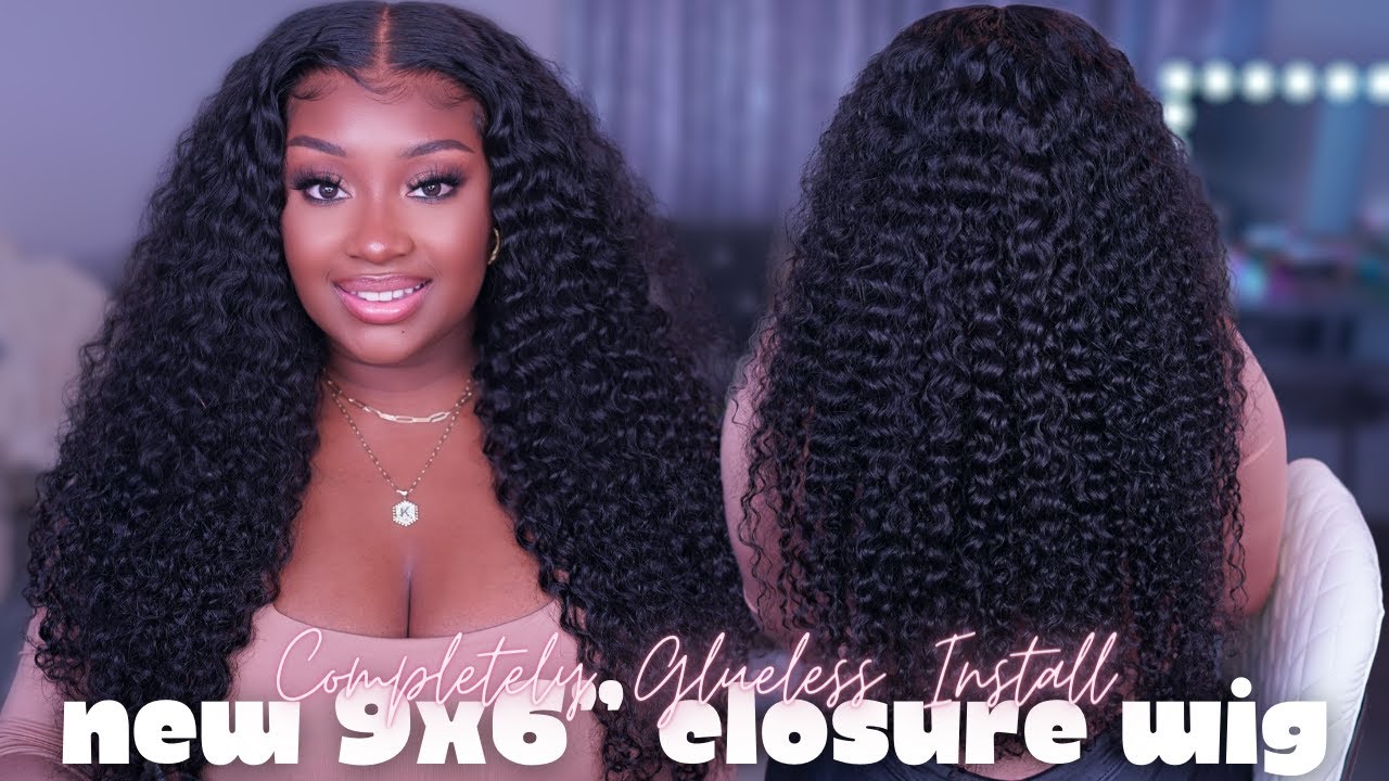 WOW! A GLUELESS 9x6" HD Lace Closure Wig? ft ISEE Hair - YouTube