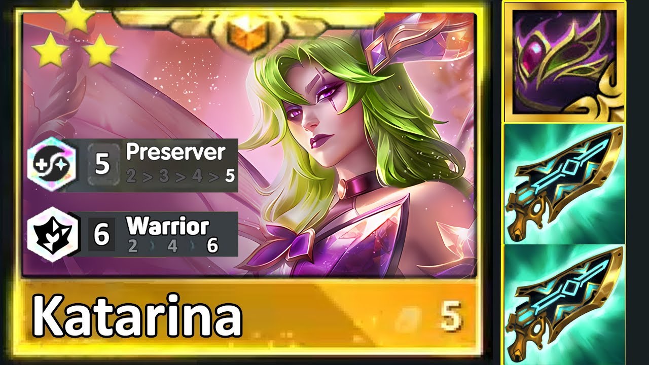 INFINITY HEALING KATARINA BE LIKE! ⭐⭐⭐ | 6 Warrior 5 Preserver TFT SET ...