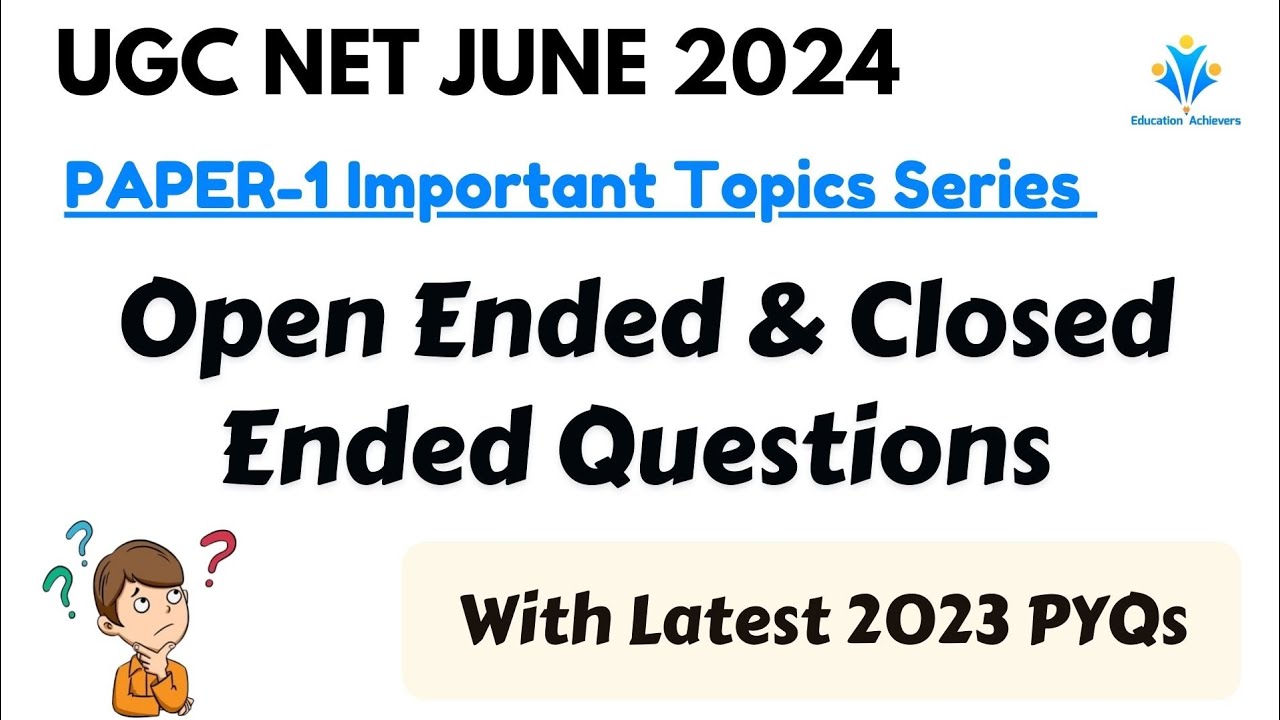 Difference between Open Ended and Closed Ended questions 🤔 l With ...