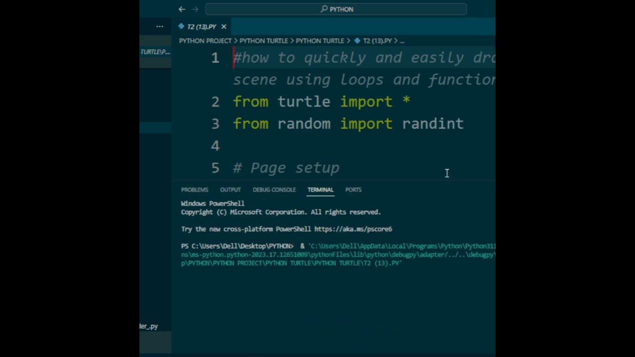 Python Turtle Project 45 Python Coder Code Codinglife Programmernavnath Youtube