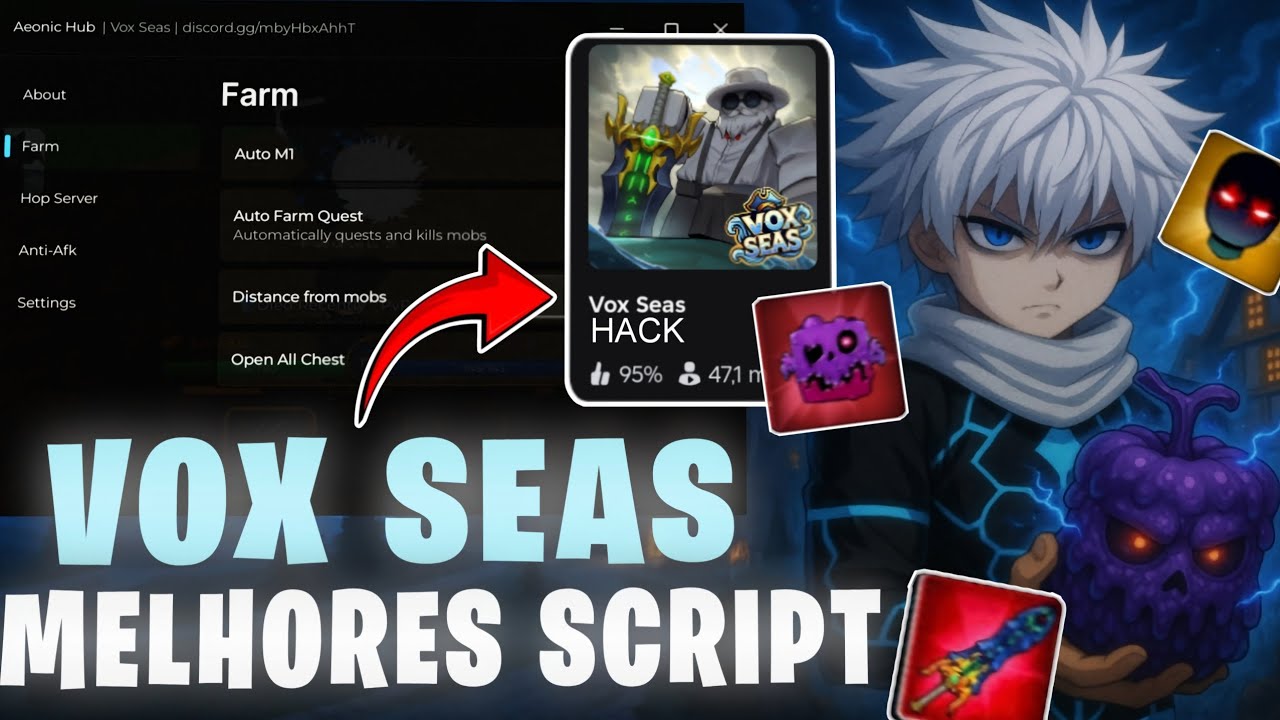 [🔥BEST SCRIPT] Vox Seas Script Sem Key - Auto Farm Quest, Race, Kill Aura, Auto Frutas (Mobile ...