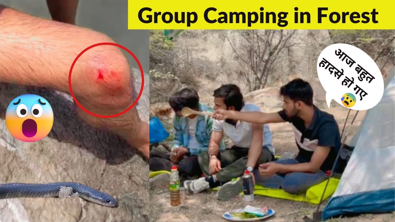 Group Camping in Dangerous Forest || Lakeside camping with friends in ...