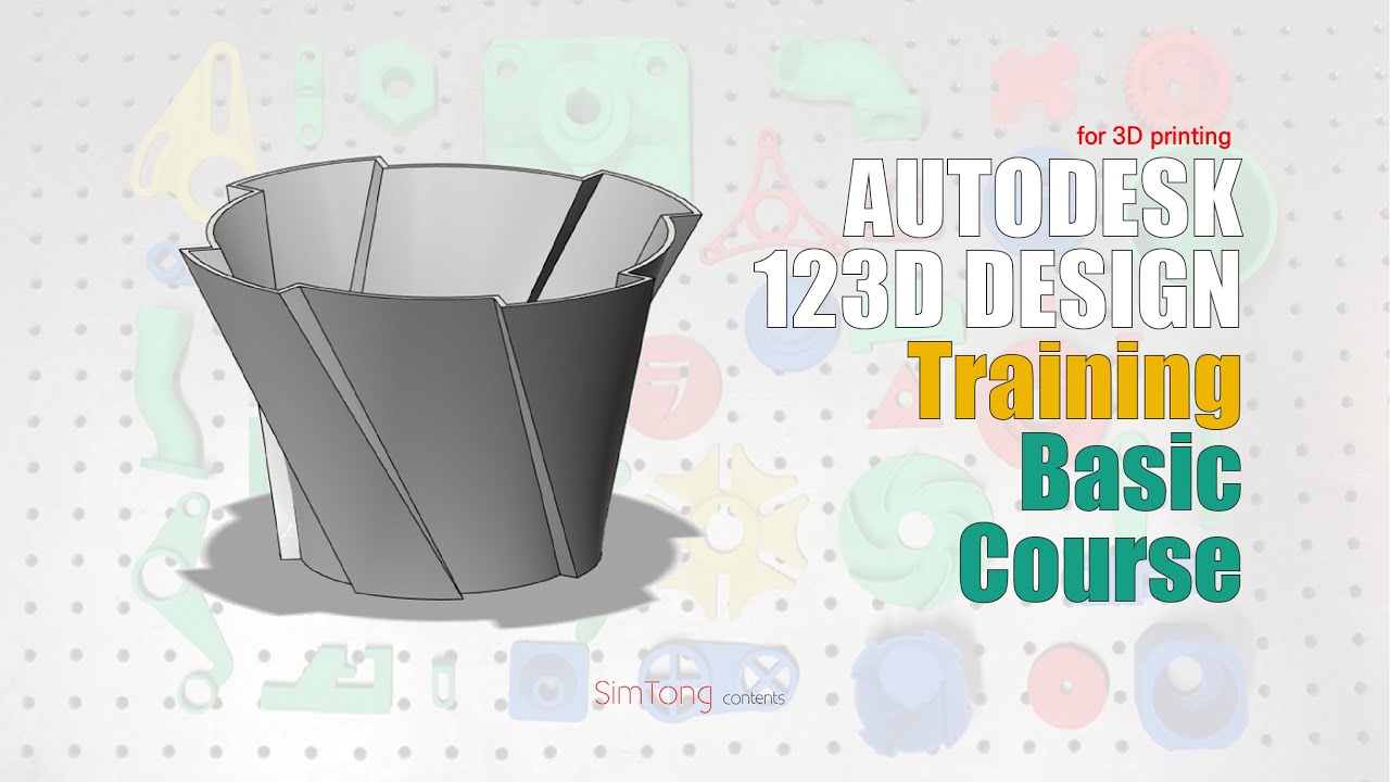 Autodesk 123D design training basic 20 - YouTube